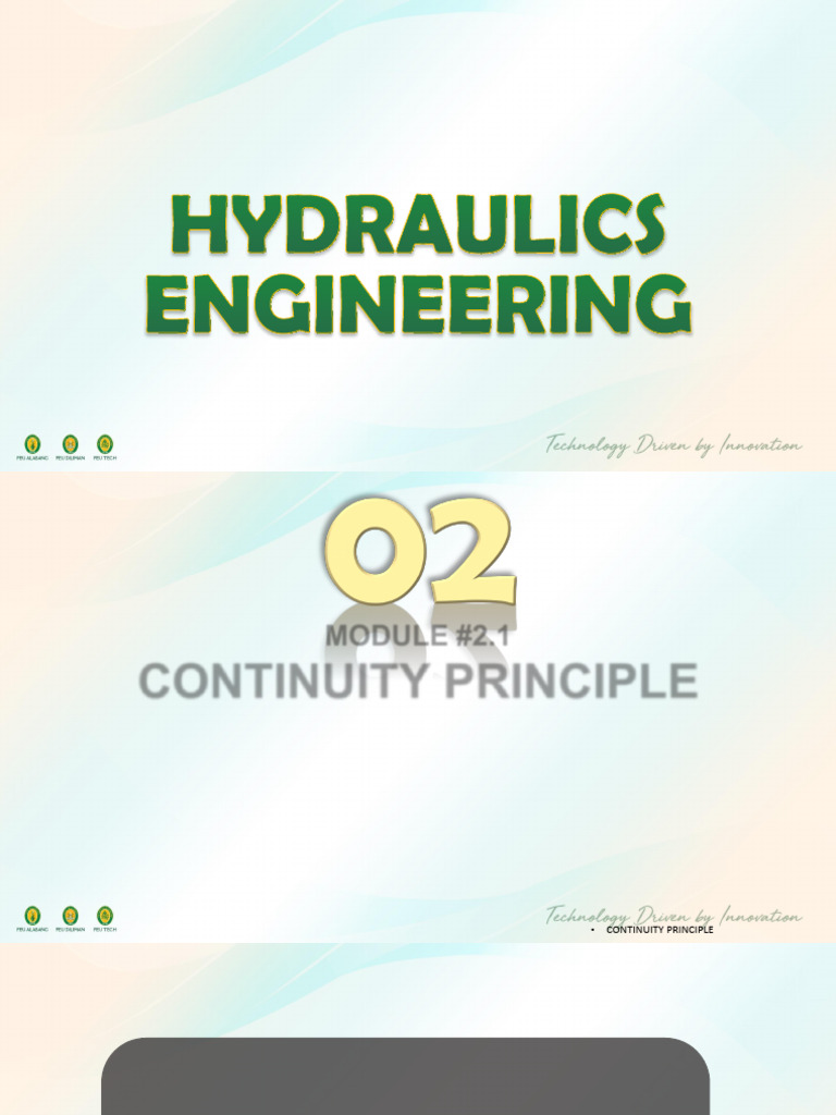 Continuity Principle in Fluid Mechanics | PDF | Fluid Mechanics | Fluid ...