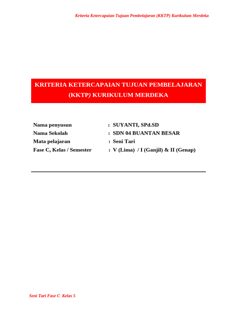 KKTP Kurikulum Merdeka-1 | PDF