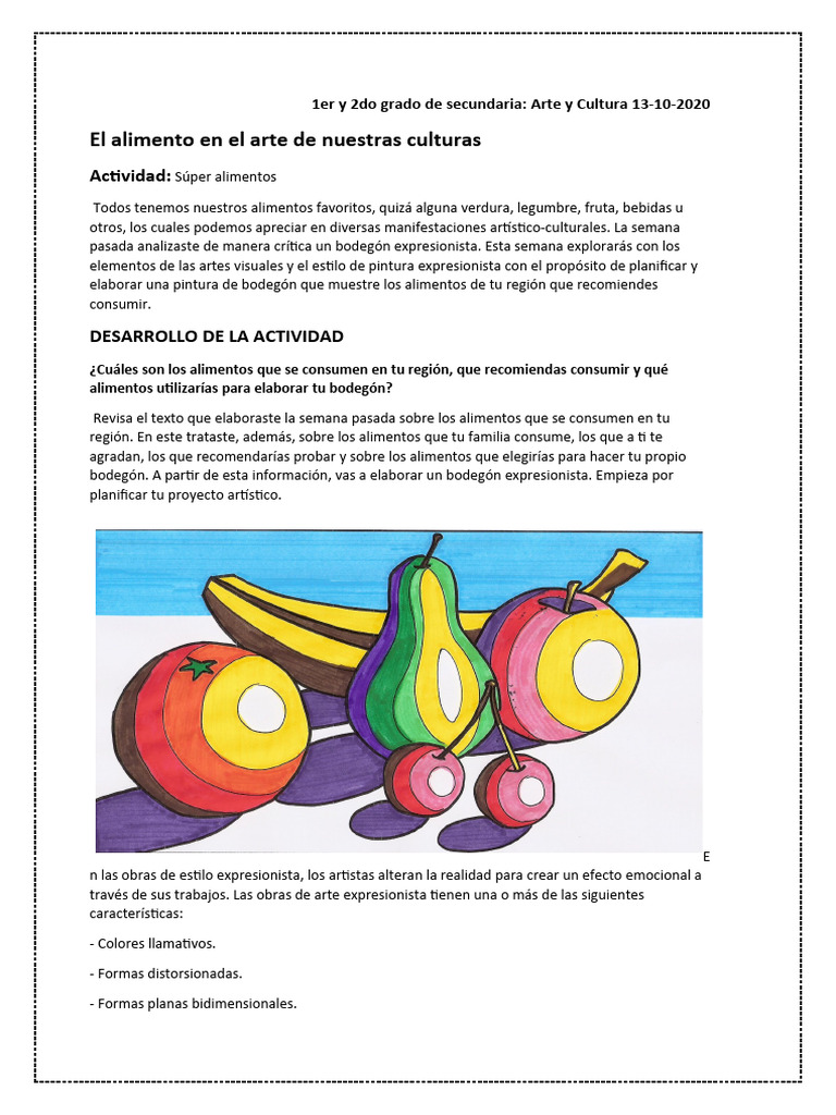 Ficha de Arte | PDF | Naturaleza muerta | Artes visuales