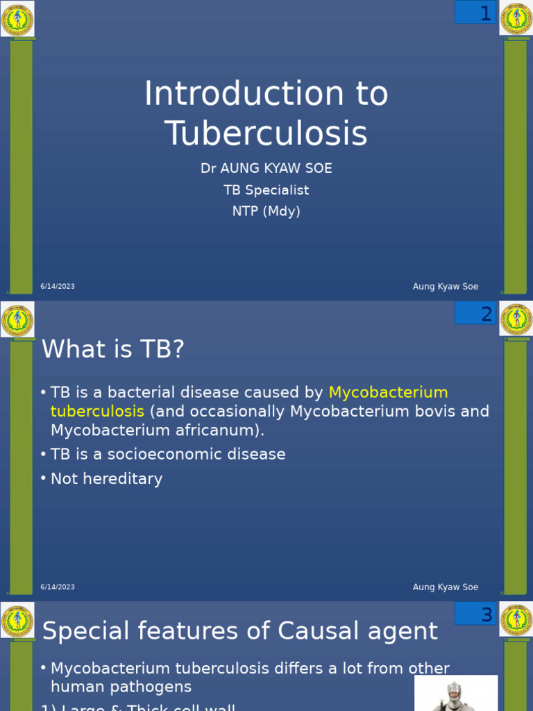 1. Introduction to Tuberculosis | PDF | Tuberculosis | Mycobacterium ...