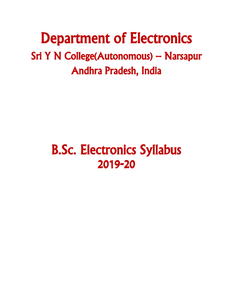 B.Sc_.-Electronics-Syllabus-2019-20 | PDF | Bipolar Junction Transistor ...
