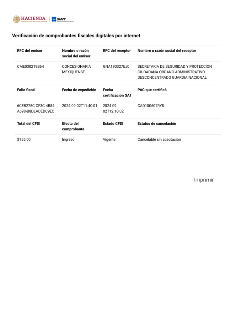 Verificación de Comprobantes Fiscales Digitales Por Internet (2) | PDF
