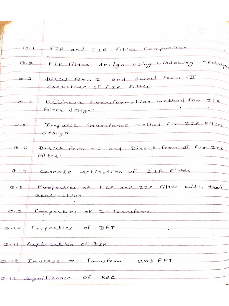 DSP Theory Important | PDF