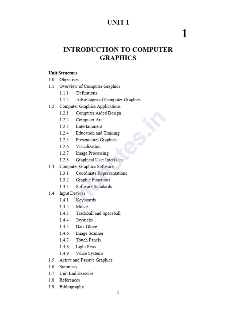 Introduction to Computer Graphics | PDF | Computer Graphics | Computer Monitor