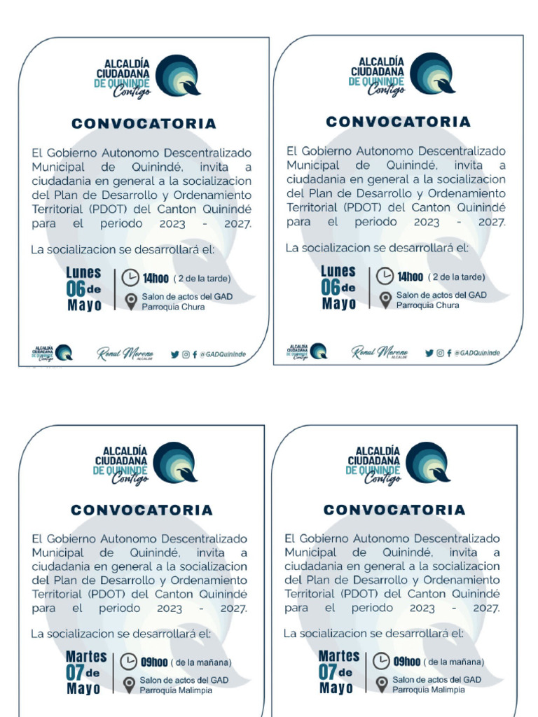 Convocatoria PDOT | PDF