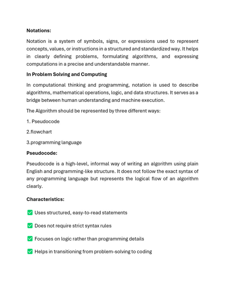 Notation 1 | PDF