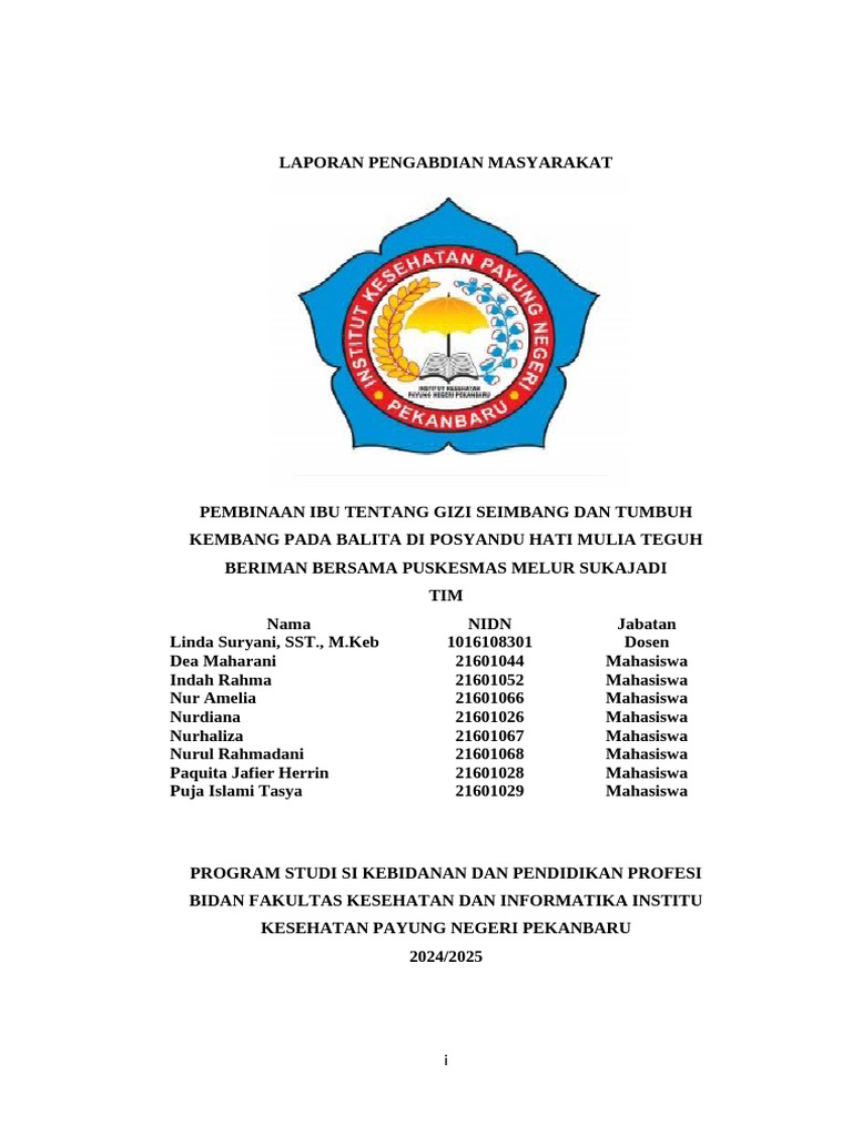 Laporan Pengabdian Masyarakat | PDF