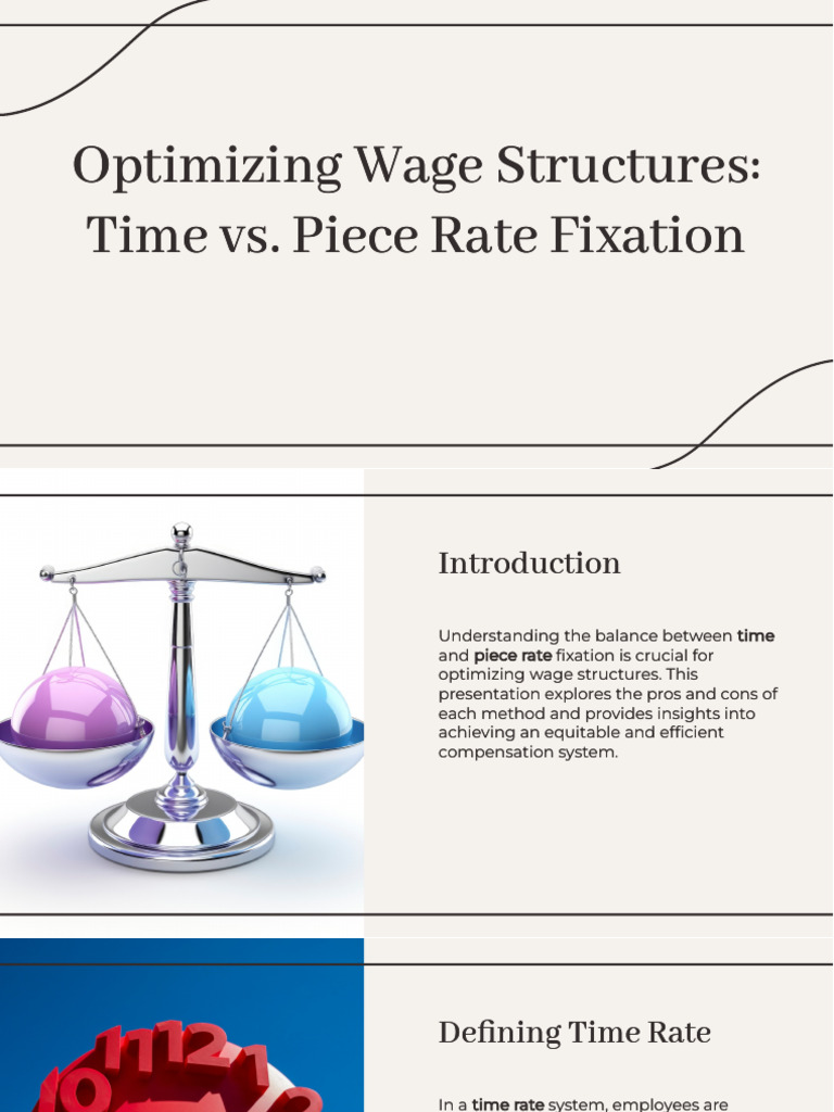Wepik Optimizing Wage Structures Time Vs Piece Rate Fixation 20240407180712eBPN | PDF