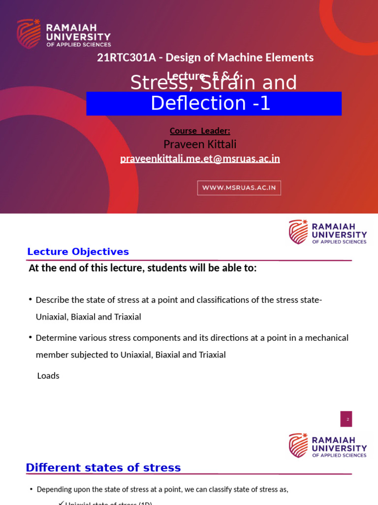 Stress Analysis in Machine Elements | PDF | Stress (Mechanics ...