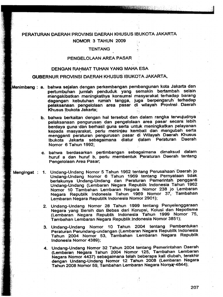 Perda DKI No 3 Tahun 2009 | PDF
