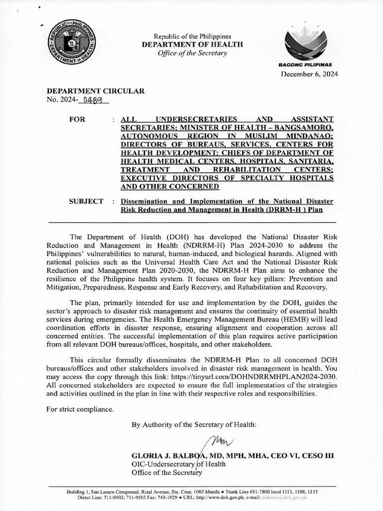 NDRRM-H Plan Implementation Guide | PDF | Disaster Risk Reduction | Risk