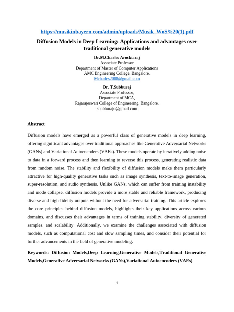 Diffusion Models in Deep Learning | PDF | Artificial Intelligence ...