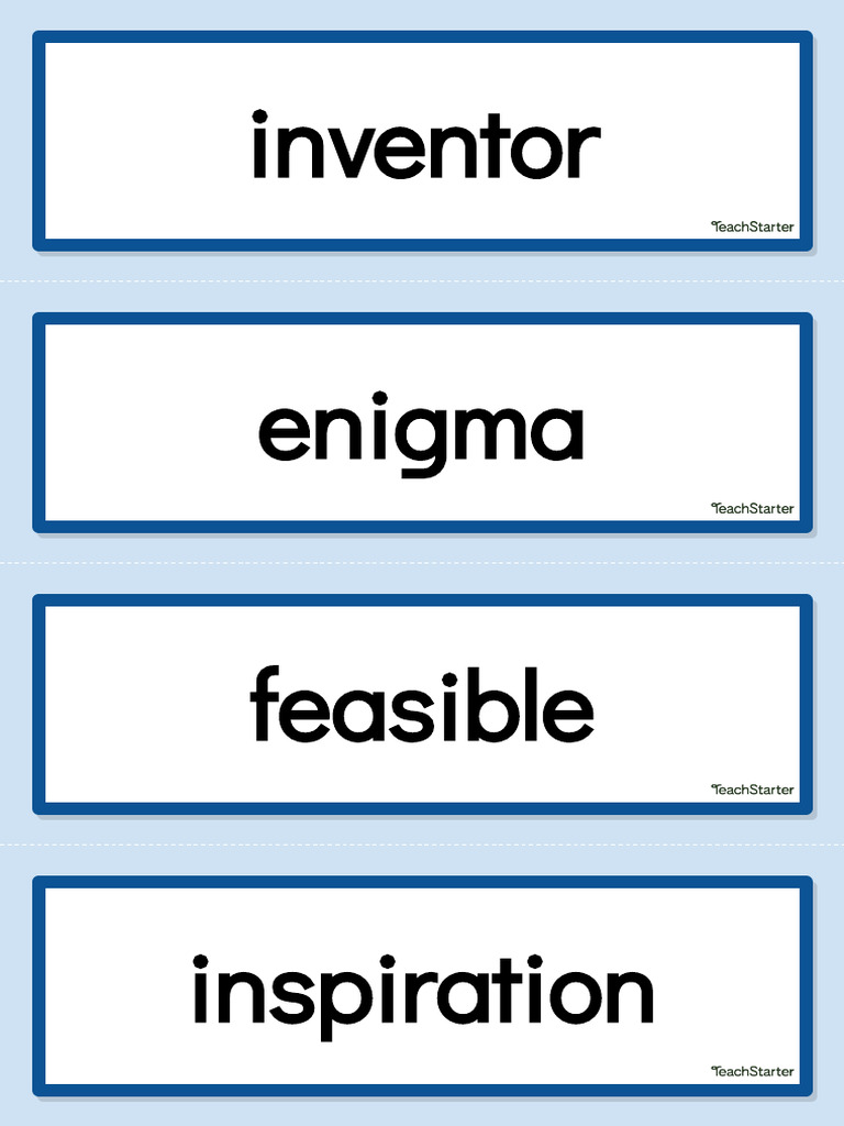 Inventions Word Wall Vocabulary Adobe Reader | PDF
