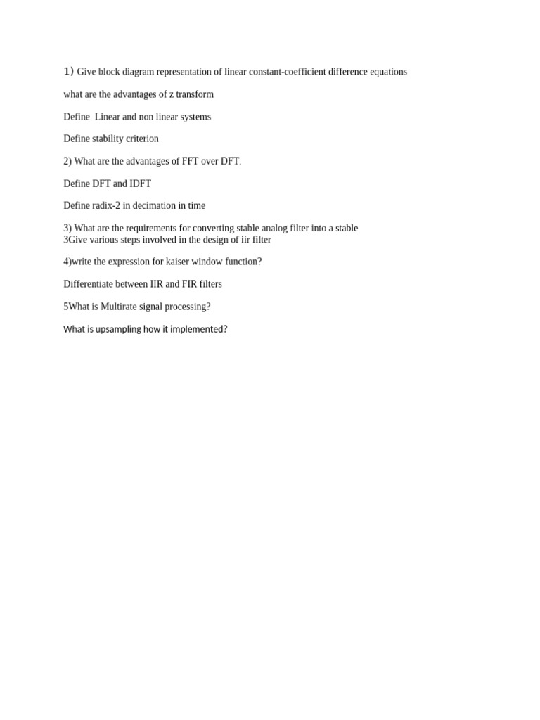 Digital Signal Processing Basics | PDF