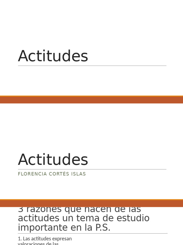 Actitudes | PDF | Actitud (psicología) | Comportamiento