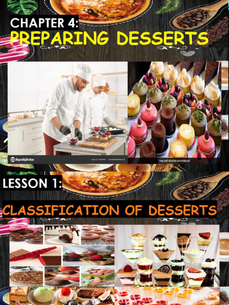 Lesson 1 Classification of Desserts | PDF