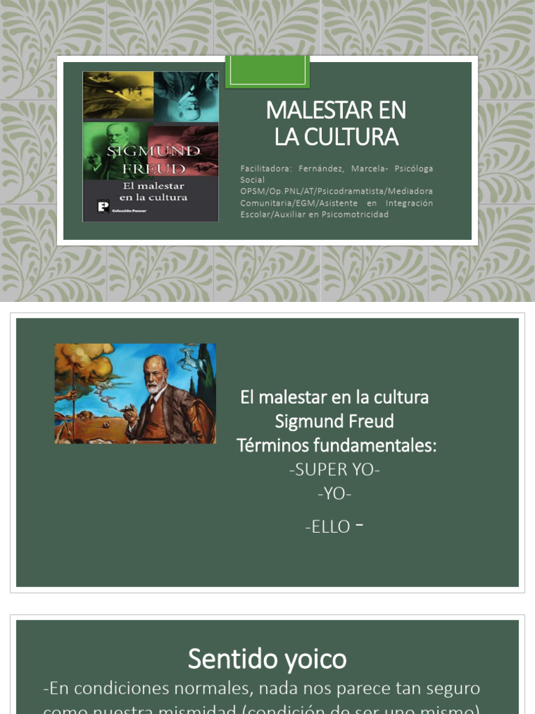 MALESTAR EN LA CULTURA. (Nuevo) PPTX | PDF | Amor | Agresión
