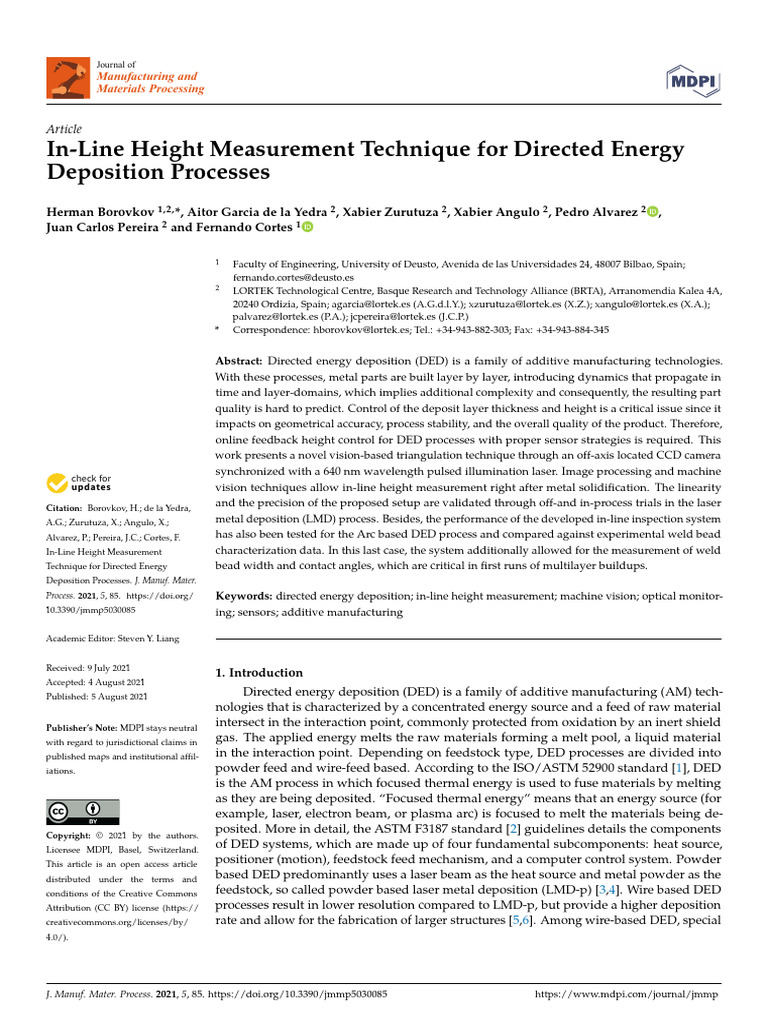 JMMP 05 00085 v2 | PDF | Wetting | 3 D Printing