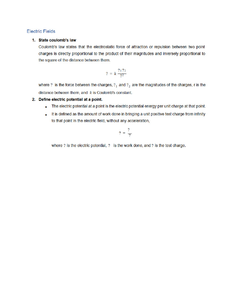 Electrical Fields Capacitance EM INDUCTION AC | PDF