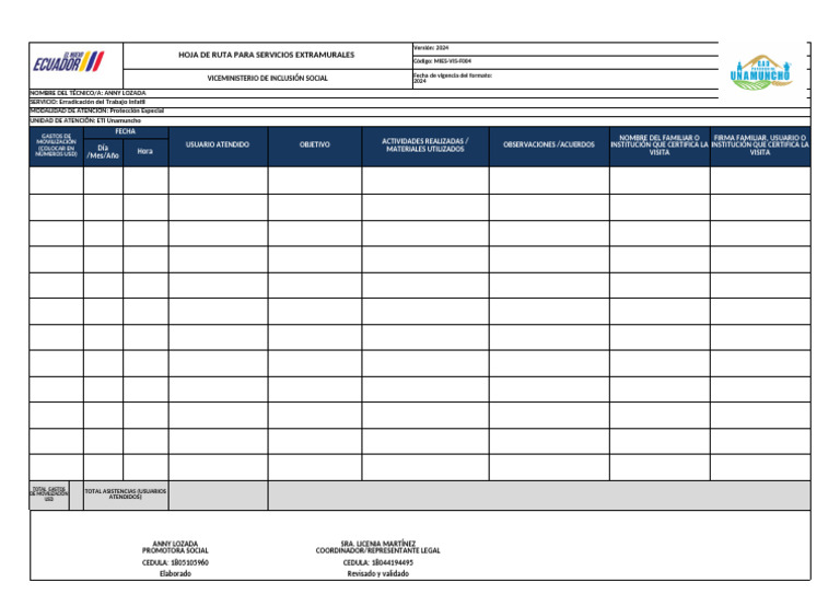Hoja de Ruta FORMATO 2024 | PDF