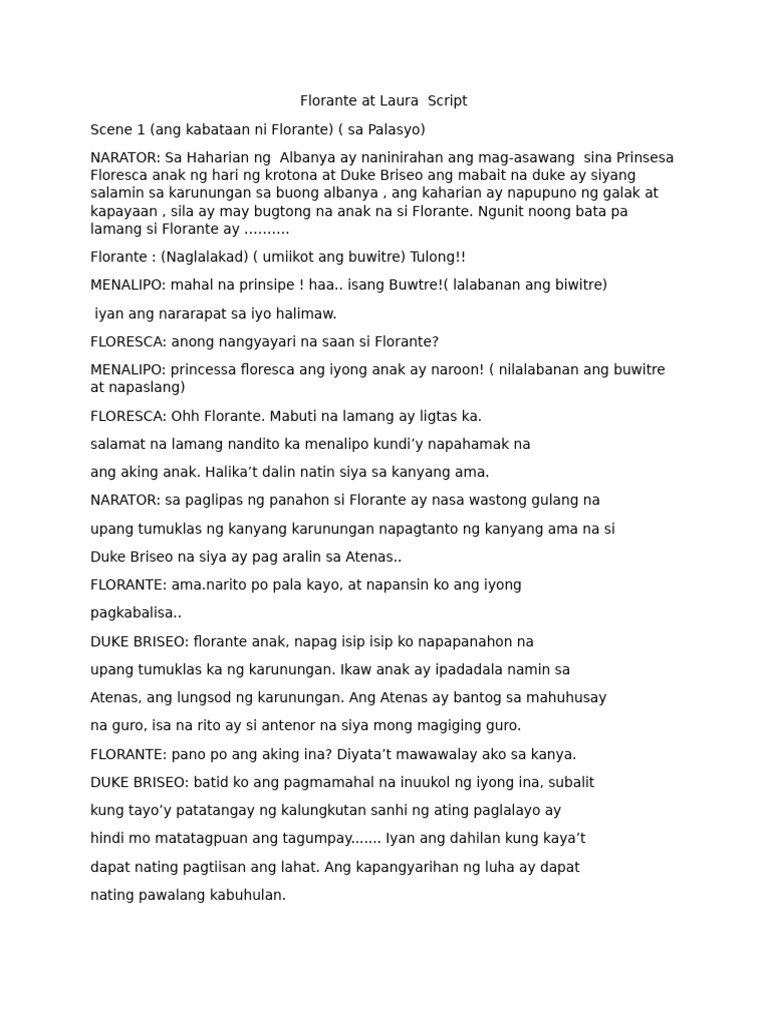Florante at Laura Skrip | PDF