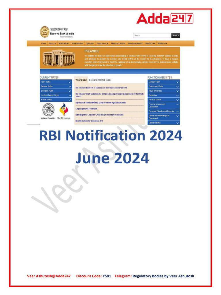RBI Notification June 2024 | PDF