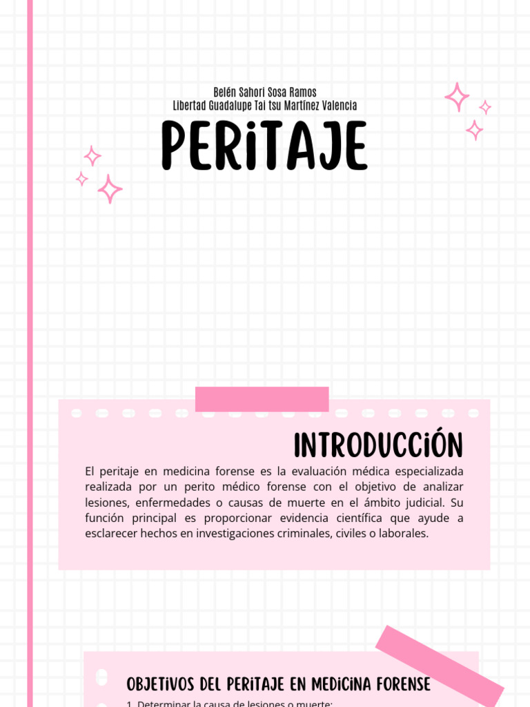 Peritaje Médico Forense: Funciones y Procedimientos | PDF | Experto ...