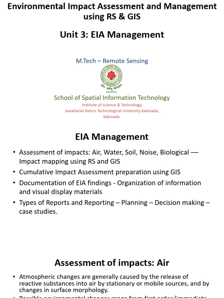 EIA unit 3 | PDF | Surface Runoff | Soil