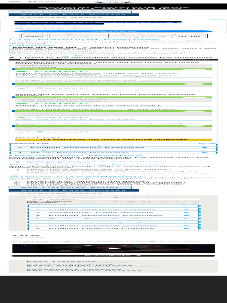 Family Activities - Randall's ESL Cyber Listening | PDF | English ...