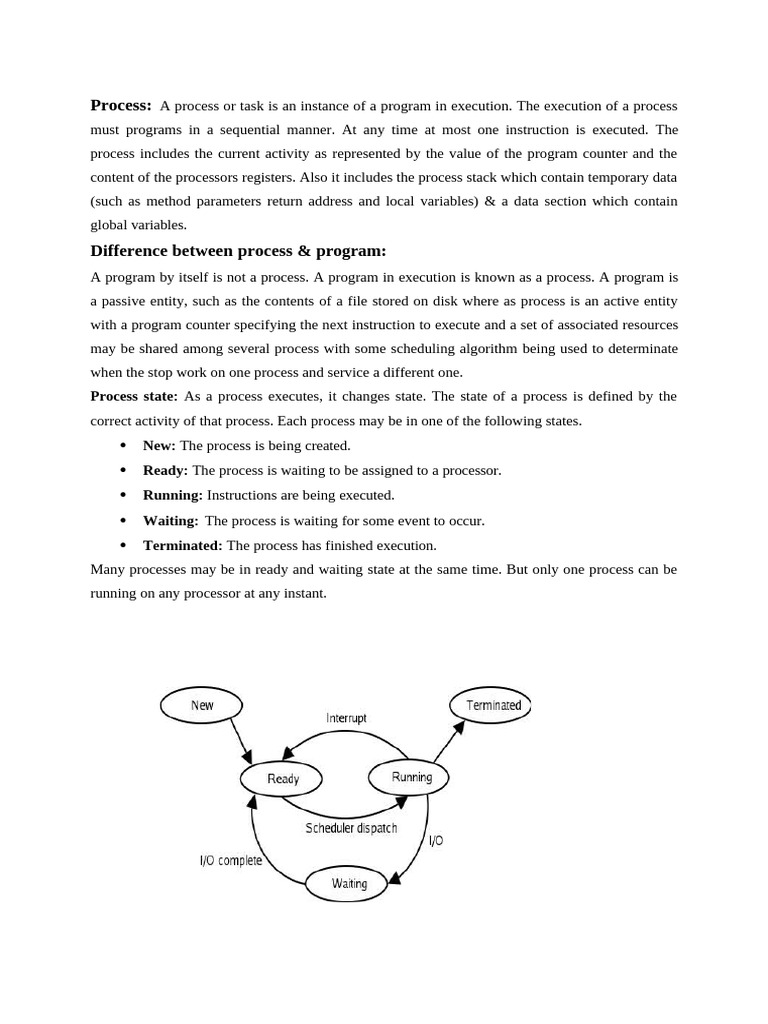 Process State | PDF | Process (Computing) | Scheduling (Computing)