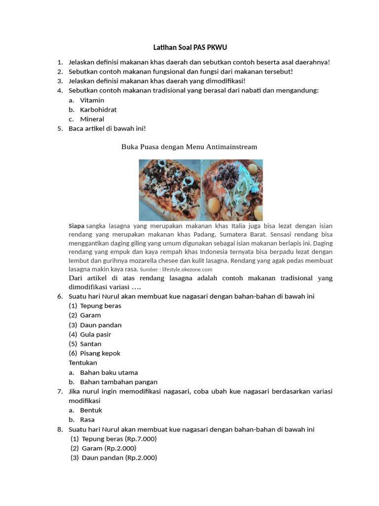 Latihan Soal PSAS PKWU 2024 | PDF