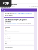 C03.Safety Inspection Checklist For Backhoe Loader (JCB) | PDF ...
