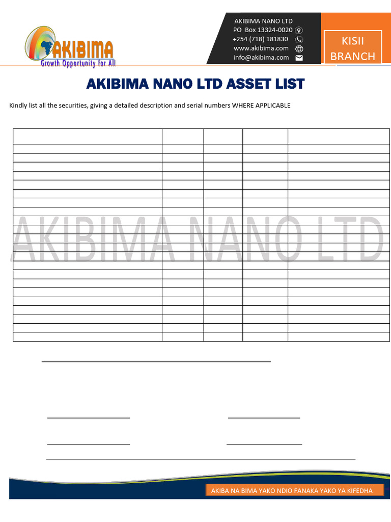 Akibima Nano Asset List | PDF