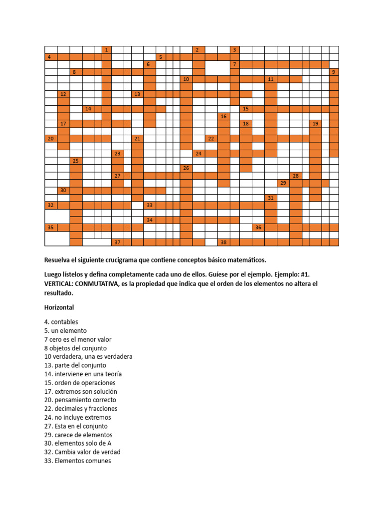 Crucigrama | PDF | Verdad | Matemáticas