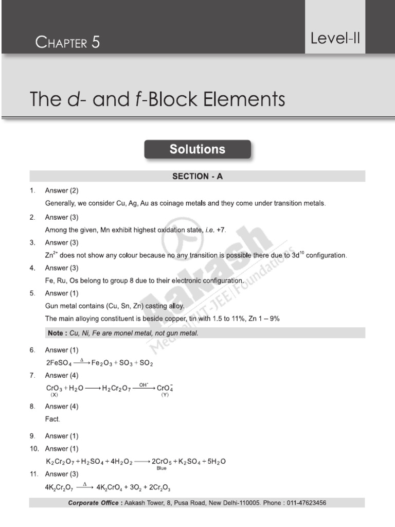 CLS MED 24 25 XII Che Package 2 Level 2 Chapter 5 | PDF