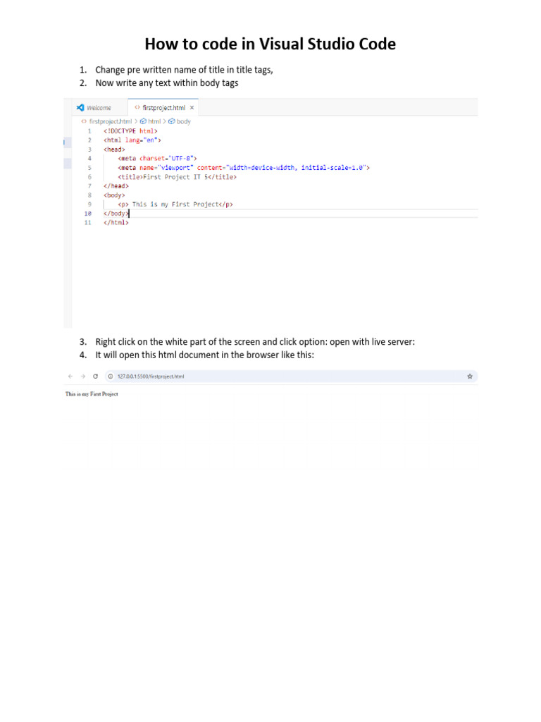 How To Code in Vs Code | PDF