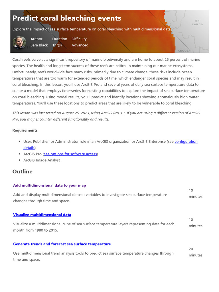 Predict Coral Bleaching Events _ Documentation | PDF | Arc Gis ...