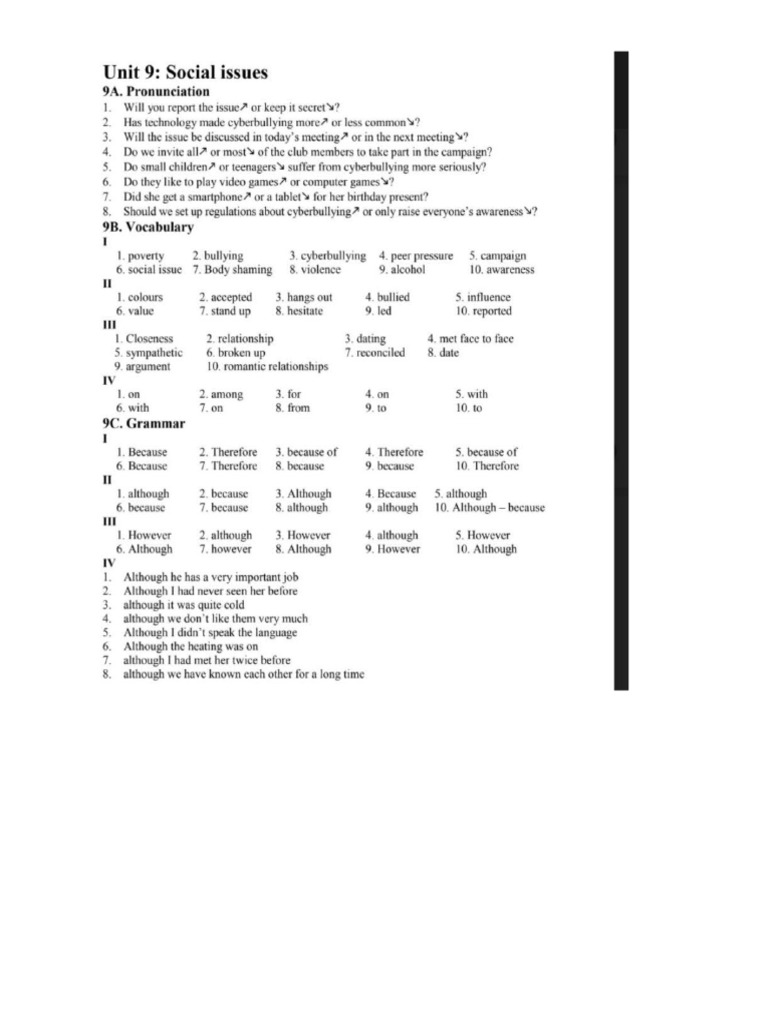 Dap An Unit 9 2024 | PDF