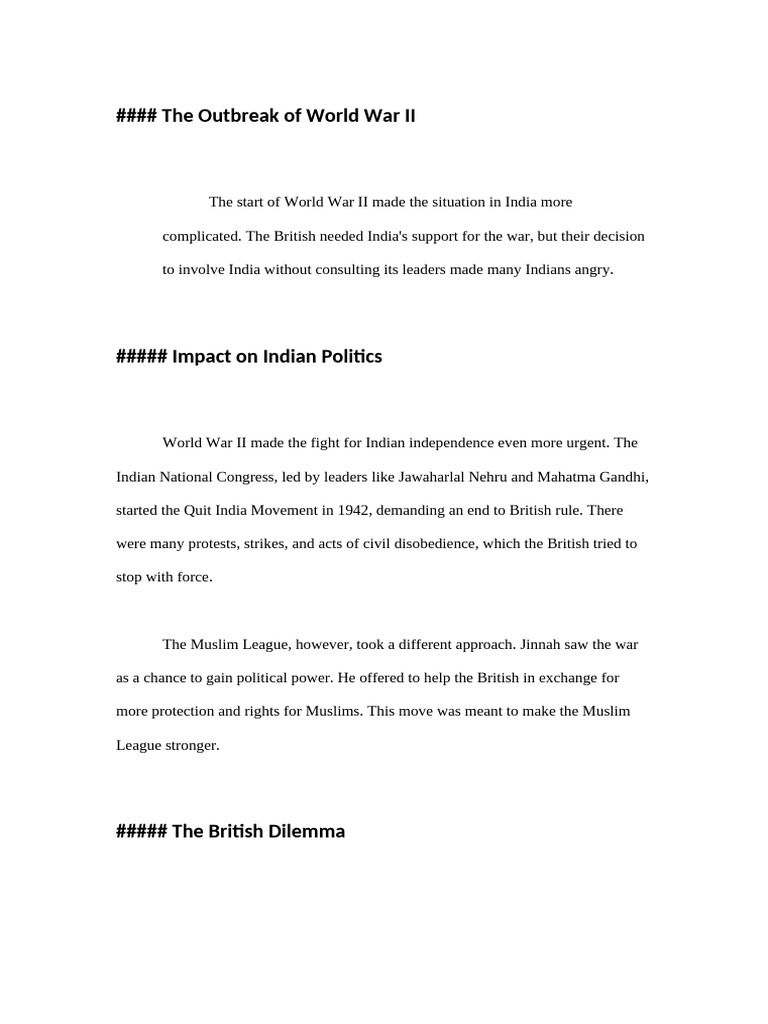 WWII's Role in India's Independence | PDF | British Raj | Allies Of ...