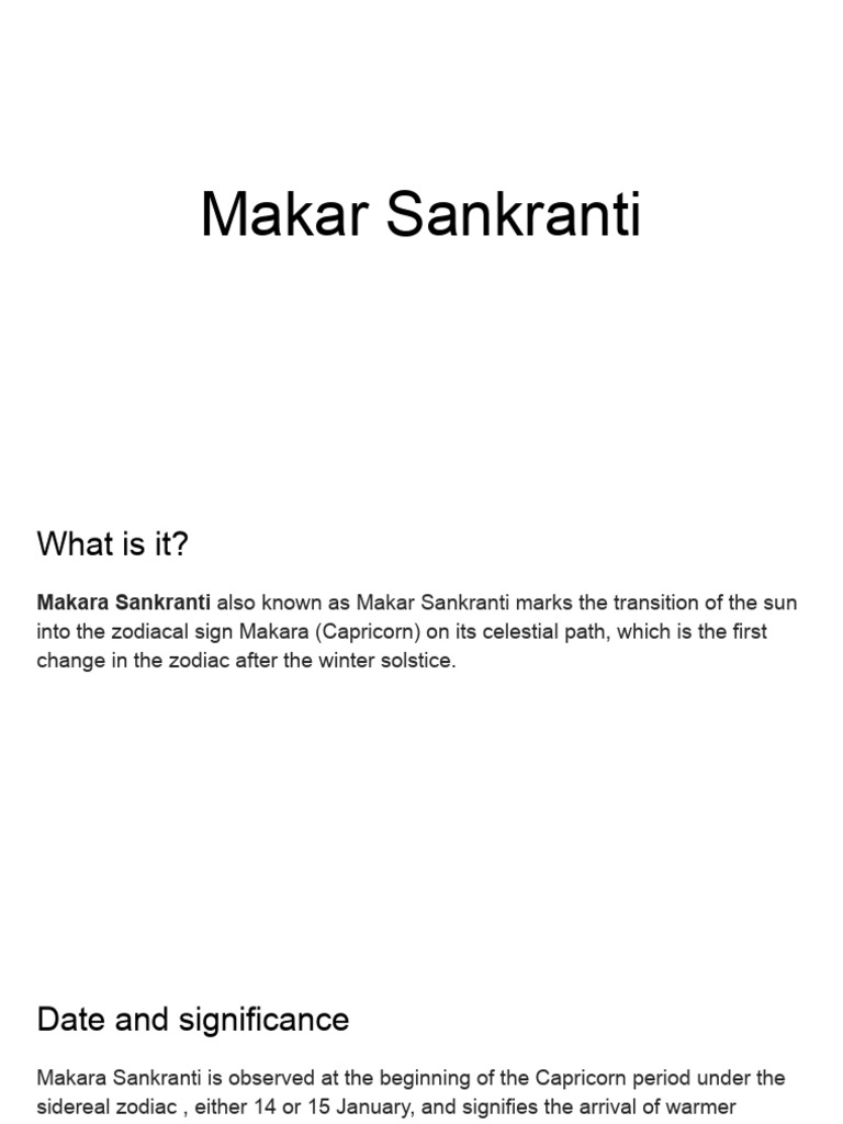 Makar Sankranti | PDF