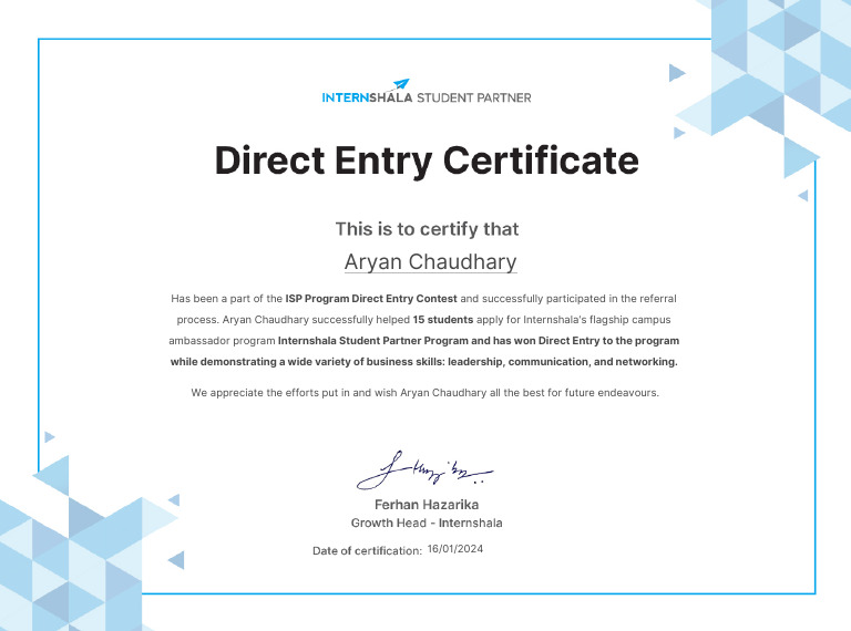 ISP 40 - Direct Entry | PDF