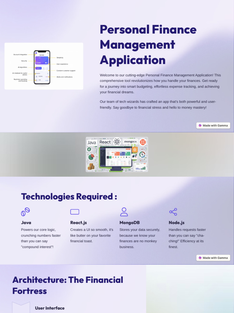 Personal Finance Management Application | PDF
