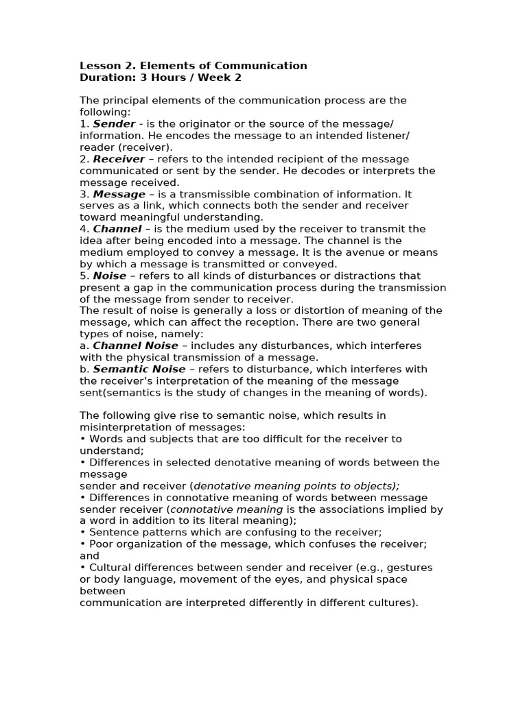 Lesson 2 | PDF | Semantics | Communication