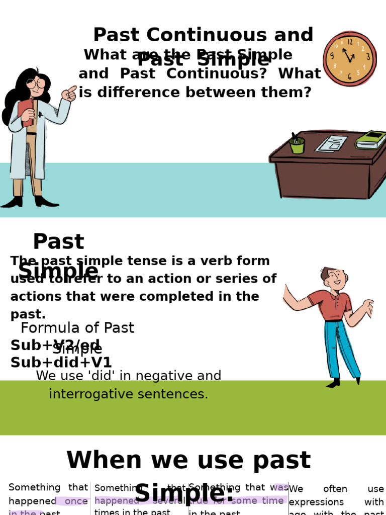Understanding Past Simple vs. Continuous | PDF | Grammar | Semantic Units