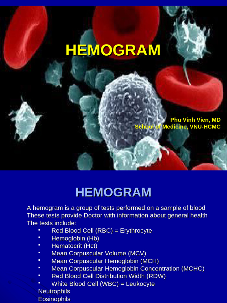 Bai Hemogram Y2_ Vien Vinh Phu | PDF | Anemia | White Blood Cell