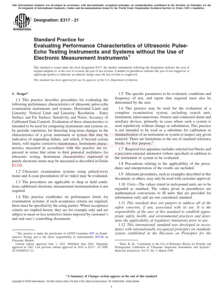 ASTM-E317-21 | PDF | Decibel | Calibration