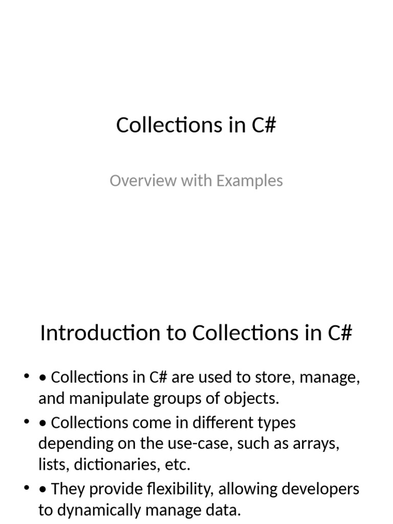 Collections In Csharp With Examples Pdf Queue Abstract Data Type