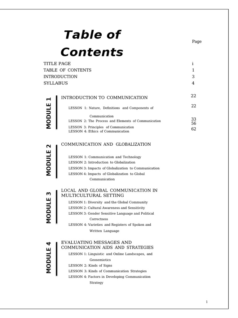 Purposive Communication Learning Module Contentspdf 5 PDF Free | PDF | Communication | English ...