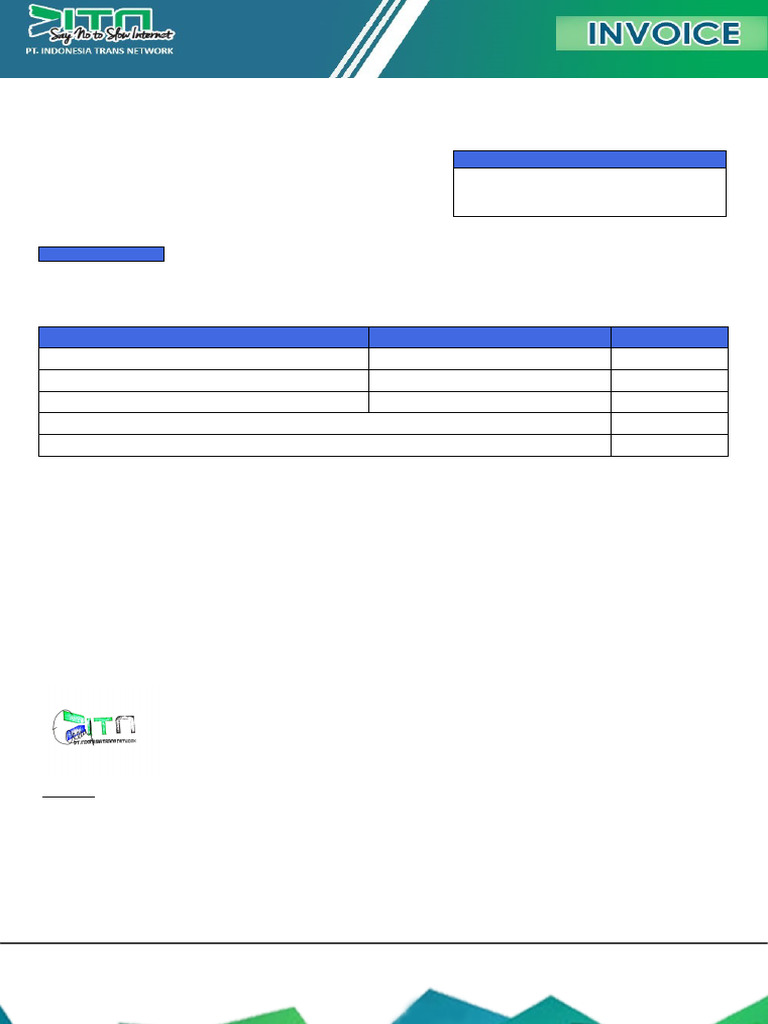 Invoice Pembayaran Internet | PDF
