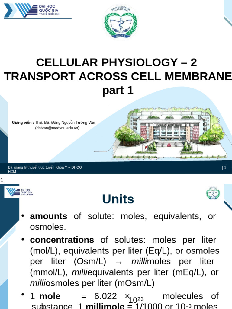 Cellular Physiology 2 - Transportation Through Membrane Part 1 | PDF ...